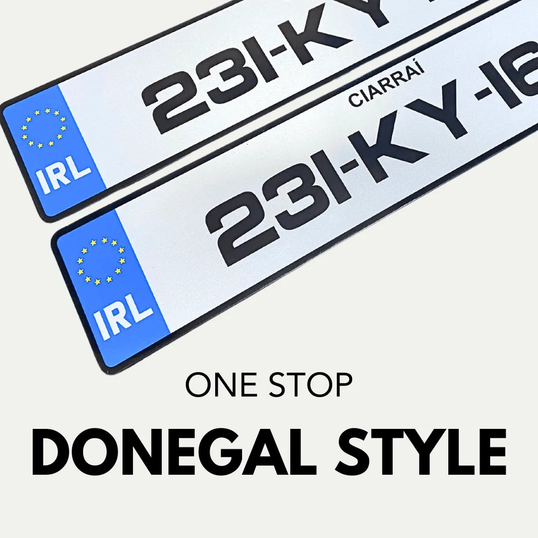 Donegal Style Number Plates — One Stop Motorshop